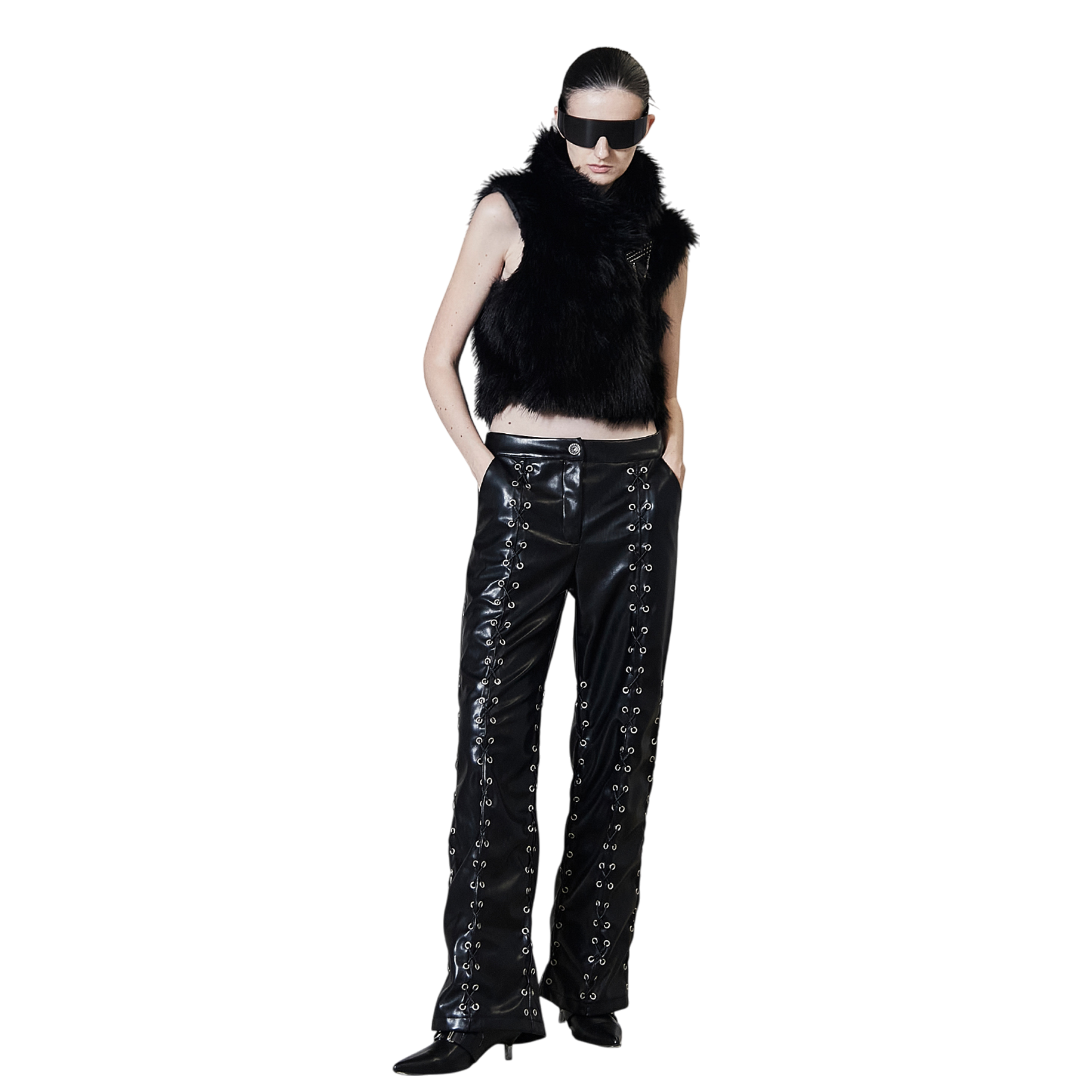 Front and Side Corset Leather Pants – L'Oeuvre