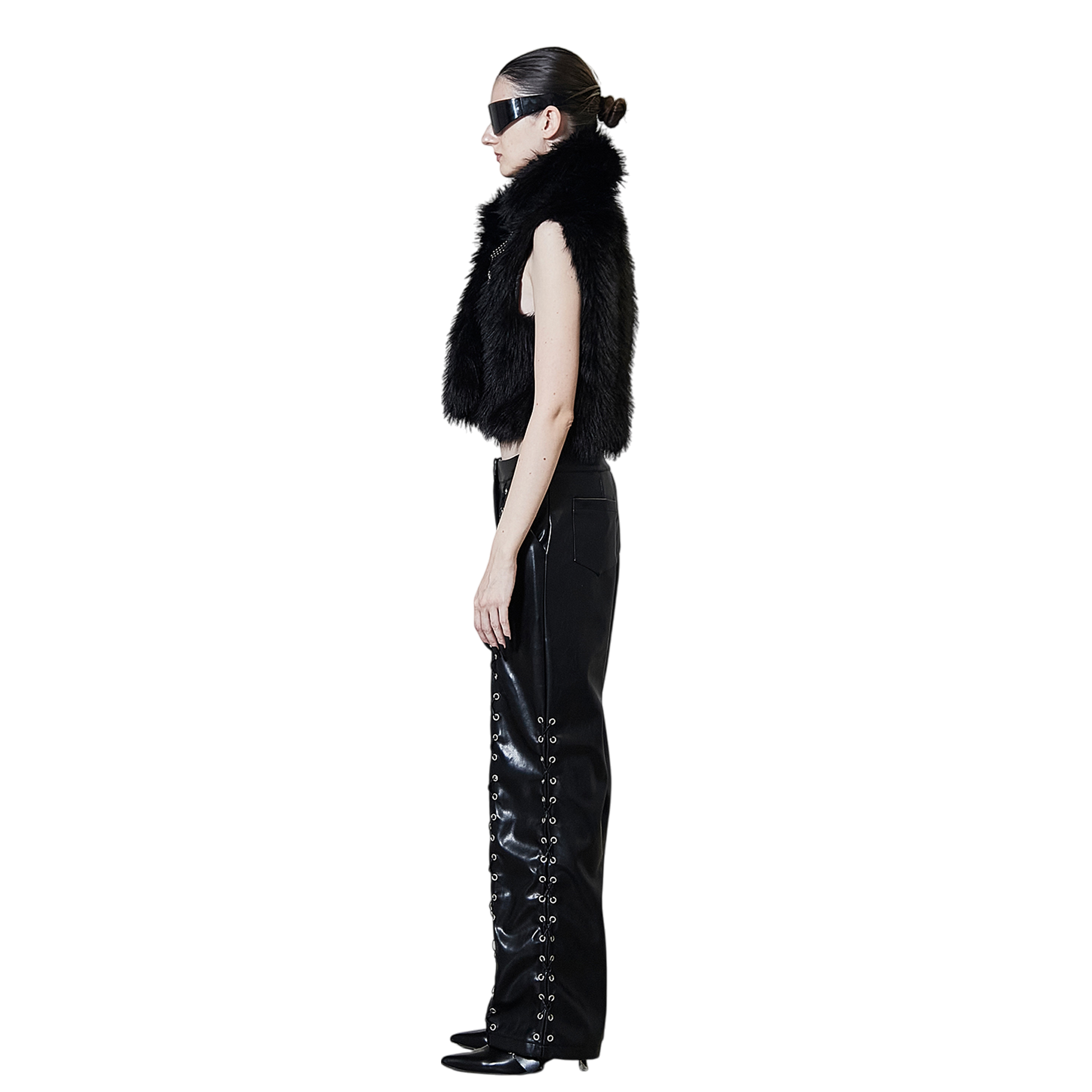 Front and Side Corset Leather Pants – L'Oeuvre