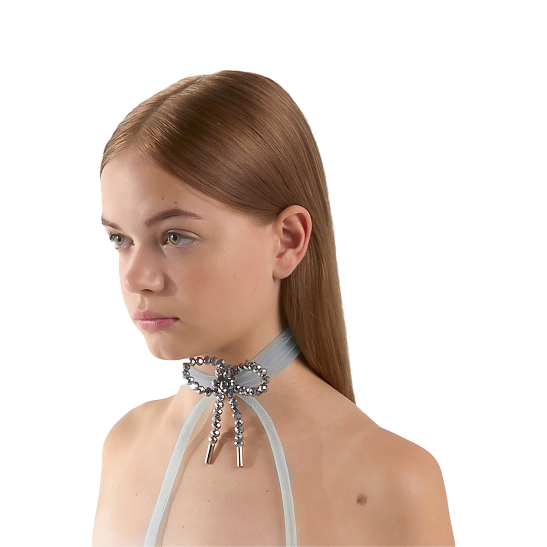 Lady Ribbon Choker — Mirrored / Grey – L'Oeuvre