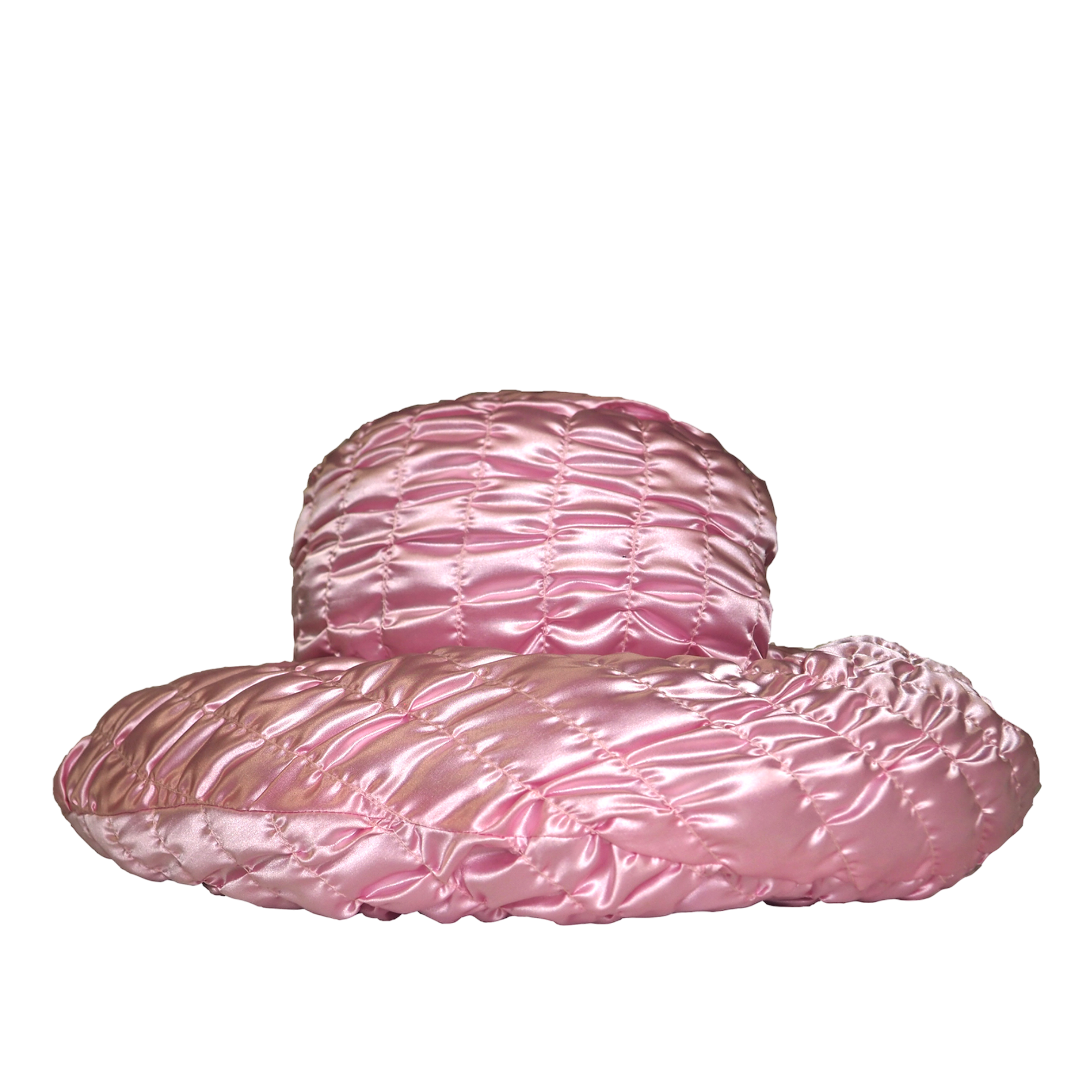 Narcissus Ruched Satin Hat — Pink – L'Oeuvre